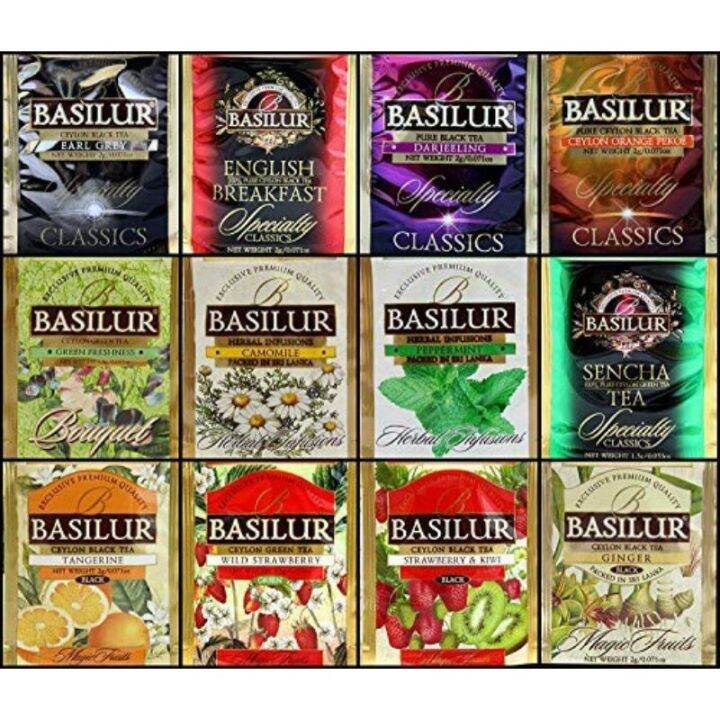 【COD】ailai Basilur Tea Collection Sampler Set Black Teas Green Teas ...