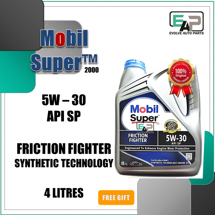 MOBIL SUPER 2000 FRICTION FIGHTER 5W/30 4L | Lazada