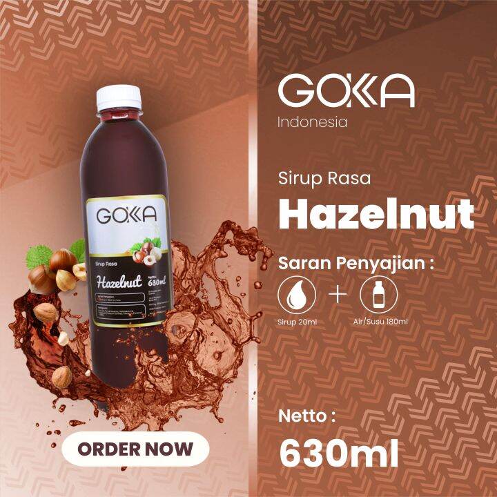 Gokka Syrup Rasa Hazelnut / Minuman Sirup Gokka Rasa Hazelnut 630ml ...