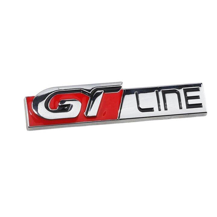 Metal 3D GT LINE Letter emblem New GTLINE logo for Hyundai Elantra Kia ...