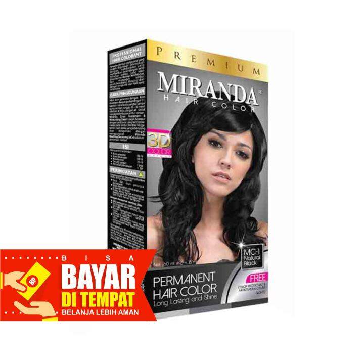 Miranda Premium Hair Color Original 100% BPOM MC - 1 Black - Cat ...