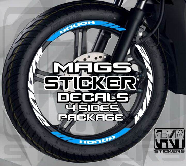 Honda wave mags sticker front and back good for 2 wheels | Lazada PH