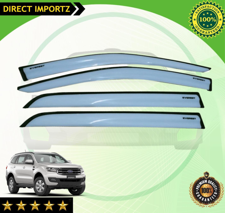 Ford Everest 2016 to 2023 OEM Window Door Visor 2 Tone Black/White ...