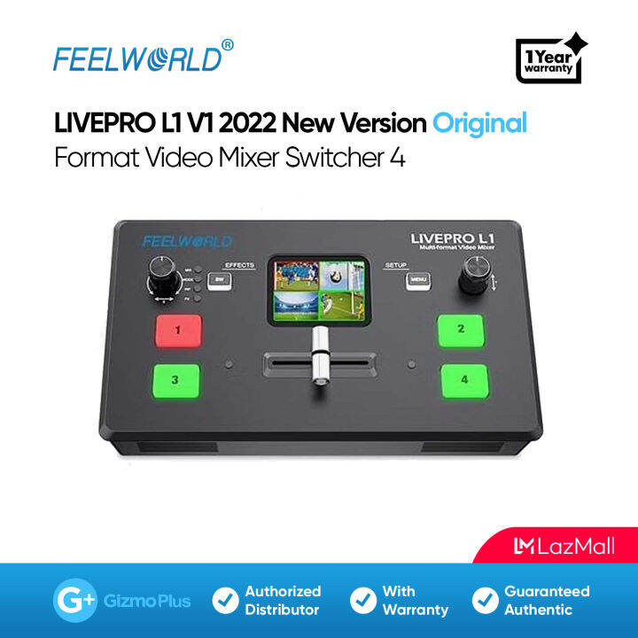 Feelworld LIVEPRO L1 V1 Multicamera Video Switcher with 4 x HDMI Inputs ...