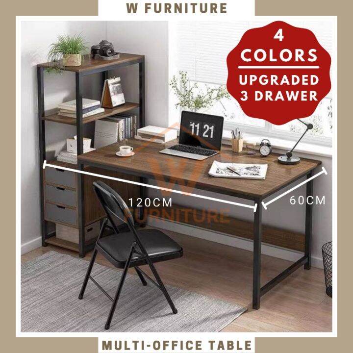 WFurniture 120CM Office Table Computer Laptop Desk Study Table With ...