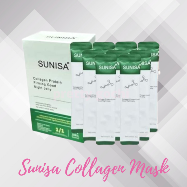2 Box Of Sunisa Collagen Firming Mask Protein Anti-Aging Hydrating ...
