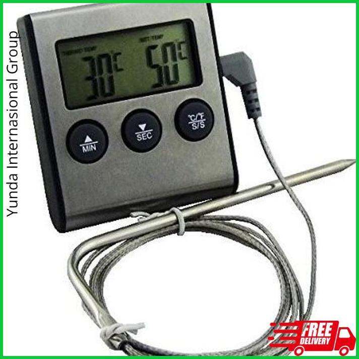 Termometer Makanan W Timer Stainless Steel Food Thermometer Water D24 ...