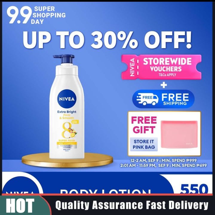 NIVEA Body Extra Bright Super 8 Firm Smooth Lotion 550ml | Lazada PH