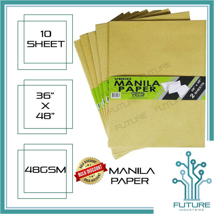 Manila Paper 48GSM 36 x 48 INCHES Presentation Paper Brown Paper School ...