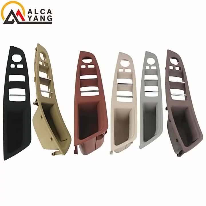 อุปกรณ์เสริมในรถยนต์ ABS มือจับประตูด้านในแผงดึงแผ่นปิดสำหรับ BMW 5 ...