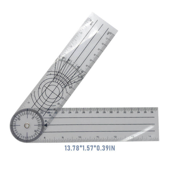 Professional Multi-Ruler 360 Degree Goniometer Angle Spinal Ruler ...