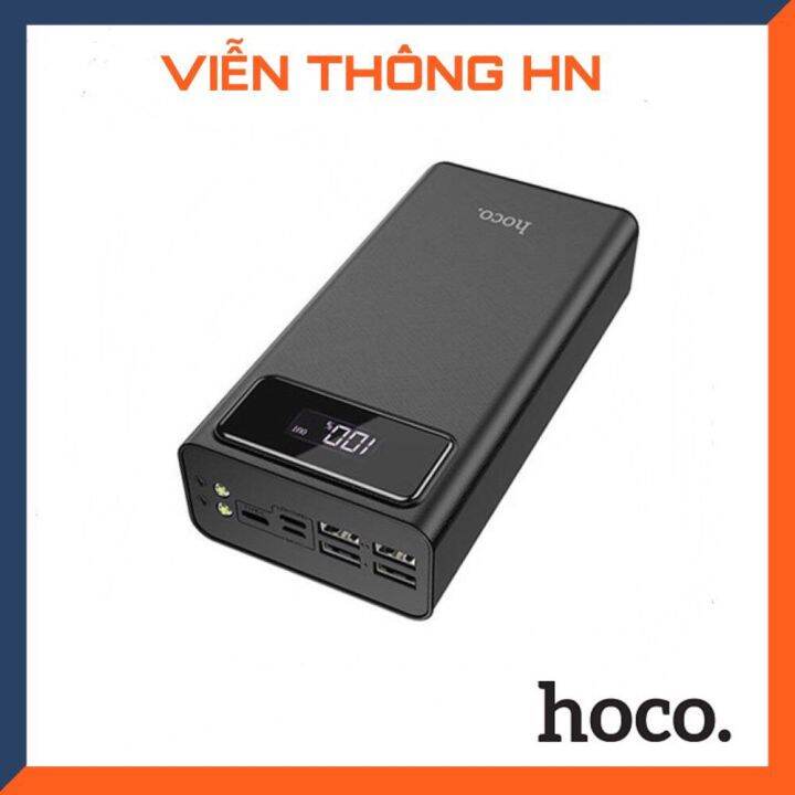 Pin Sạc Dự Phòng 40000mah Hoco T65a 7 Cổng Input Output Cao Cấp Hiển Thị Led Tích Hợp đèn Pin 