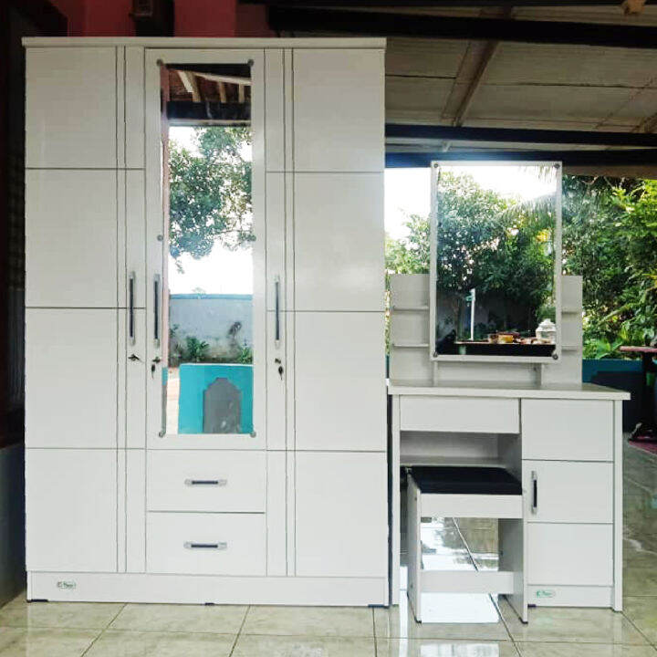 Lemari Pakaian PVC dan Meja Rias (Paket Midodareni) | Lazada Indonesia