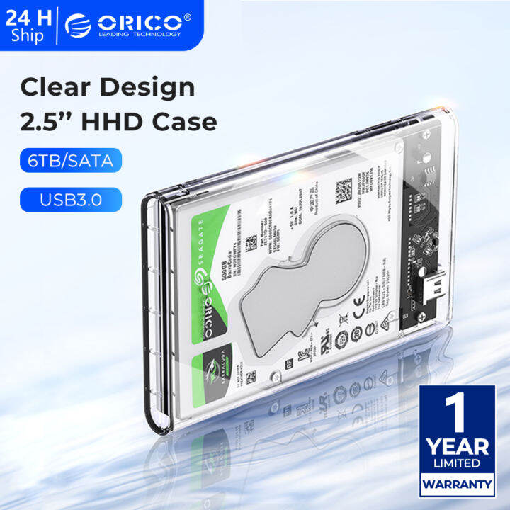 ORICO Transparent HDD Case SATA to USB 3.0 Hard Drive Case External 2.5 ...