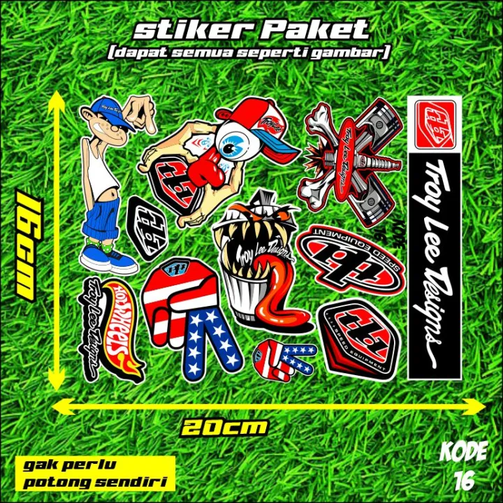 Sticker Pack Racing Stiker PRINT&CUT Keren Setiker Paket Sposor Motor ...
