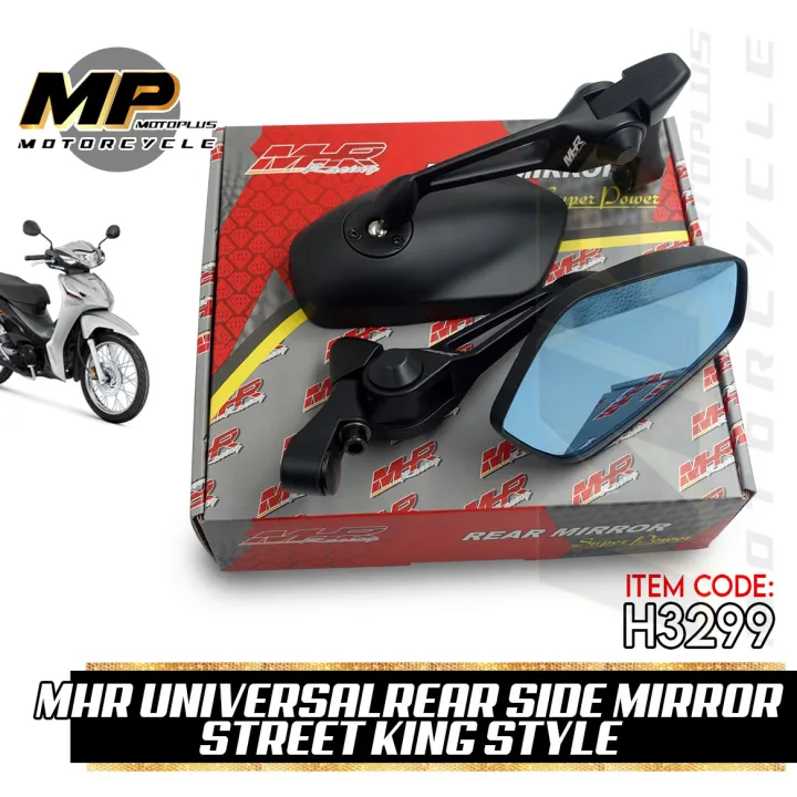 MHR UNIVERSAL REAR SIDE MIRROR STREET KING STYLE- MOTOPLUS | Lazada PH