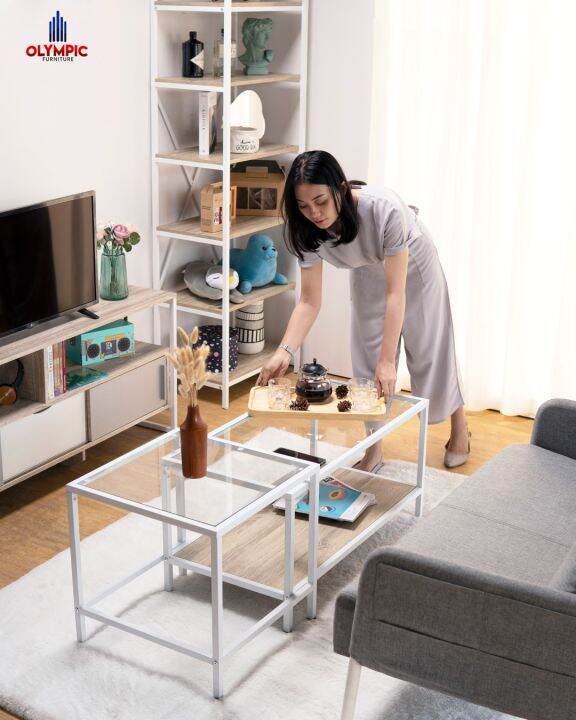 Olympic Coffee Table / Meja Bulat Minimalis / Meja Kopi / Meja Samping ...