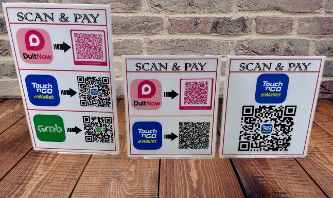 Acrylic Printing QR Code With Stand Duitnow TouchnGo QRPay | Lazada