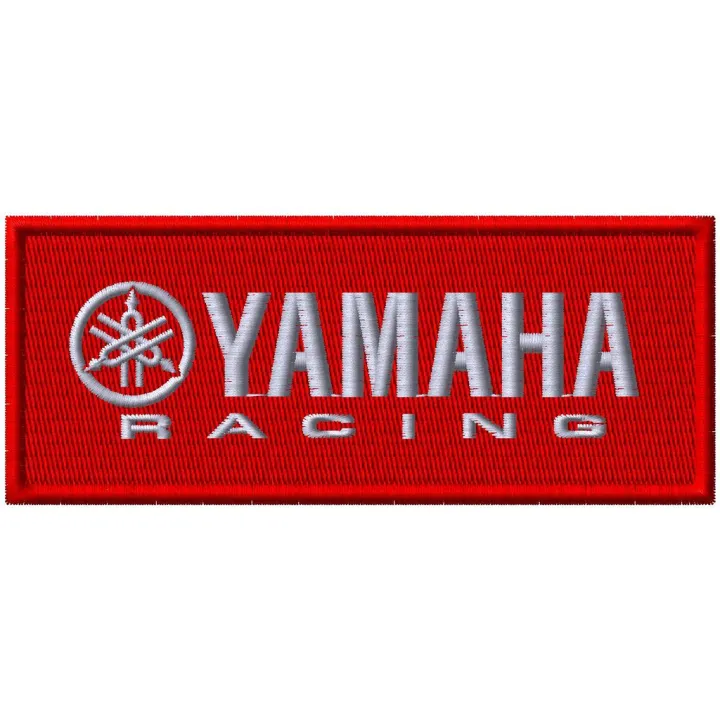 YAMAHA RACING rectangular sew-on decorative embroidered fabric patch ...