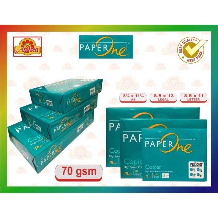 Paper One copy paper 70gsm ( short/long/ A4) Andrea | Lazada PH