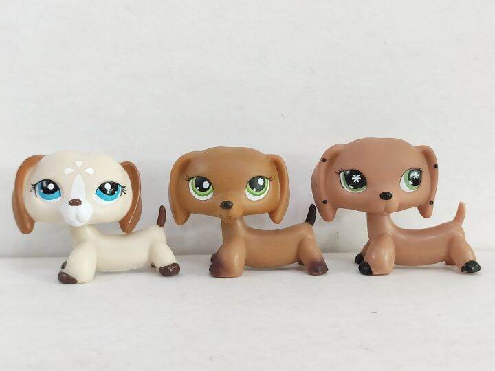 3ชิ้น/ล็อต LPS Toy Pet Shop สุนัขดัชชุนด์ #1491 #139 Littlest Pet Shop ...