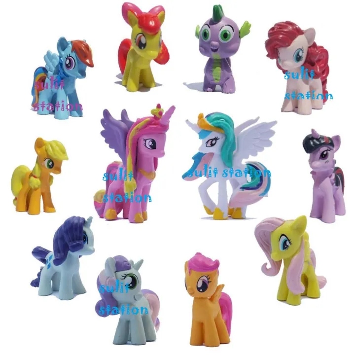 12pcs MLP MY LITTLE PONY UNICORN RAINBOW DASH TWILIGHT SPARKLET PINKIE ...