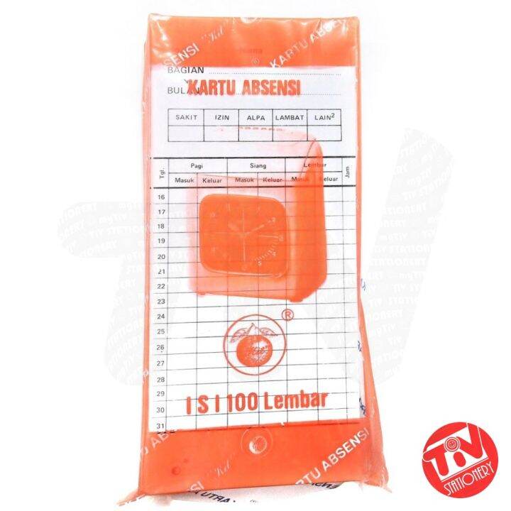 Kartu Mesin Absen 100 Lembar | Lazada Indonesia