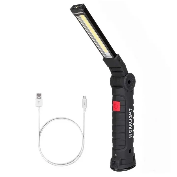 COB LED Rechargeable Work Light with Magnetic 5 Modes Bright LED ...