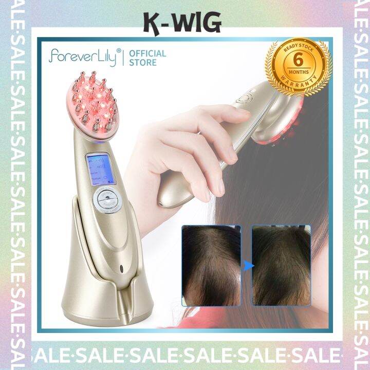 K WIG foreverlily Electric Hair Growth Comb Anti Hair Loss Therapy Comb ...