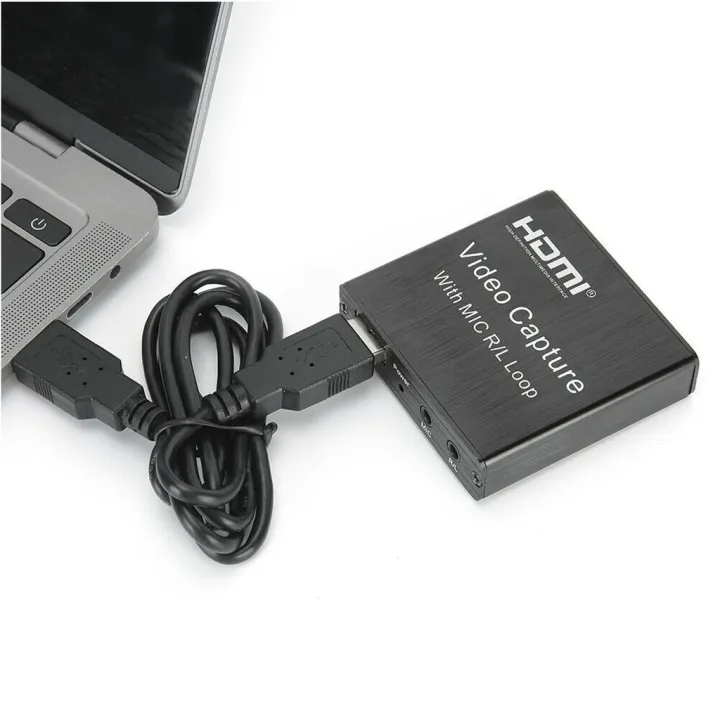 USB 1080P HDMI Game HD Video Capture Card Screen Record with Mic R/L ...