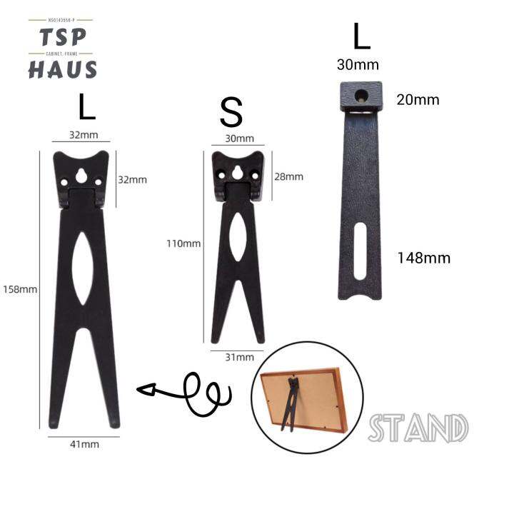 Plastic Black Stand Back Support Picture Frame Photo bracket Easel Back ...