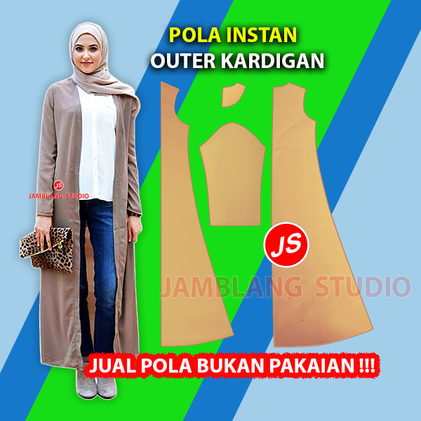 Pola Instan Outer Kardigan [ Pola Baju Jamblang Studio ] | Lazada Indonesia