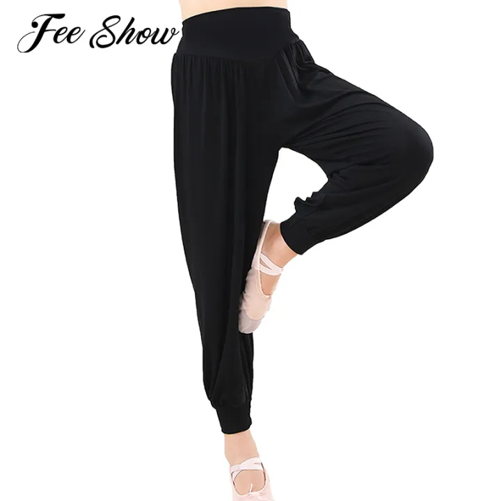 Girls Kids Yoga Pants Bloomers Sportswear Stretchy Gym Workout Sport ...