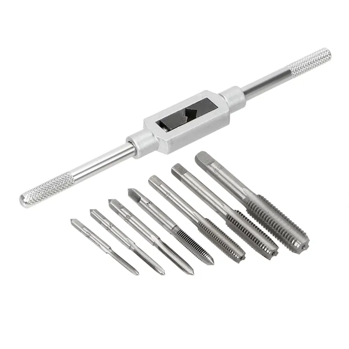 DIY Hand Tool Kit Tap Tool Set 8 in 1 M3-M12 Tap Wrench High Speed ...