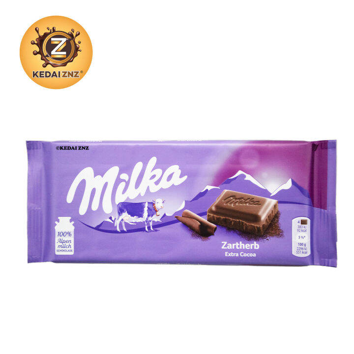 Chocolate Milka Alpine Milk Chocolate with Extra Cocoa Chocolate Bar 100g Coklat | Lazada