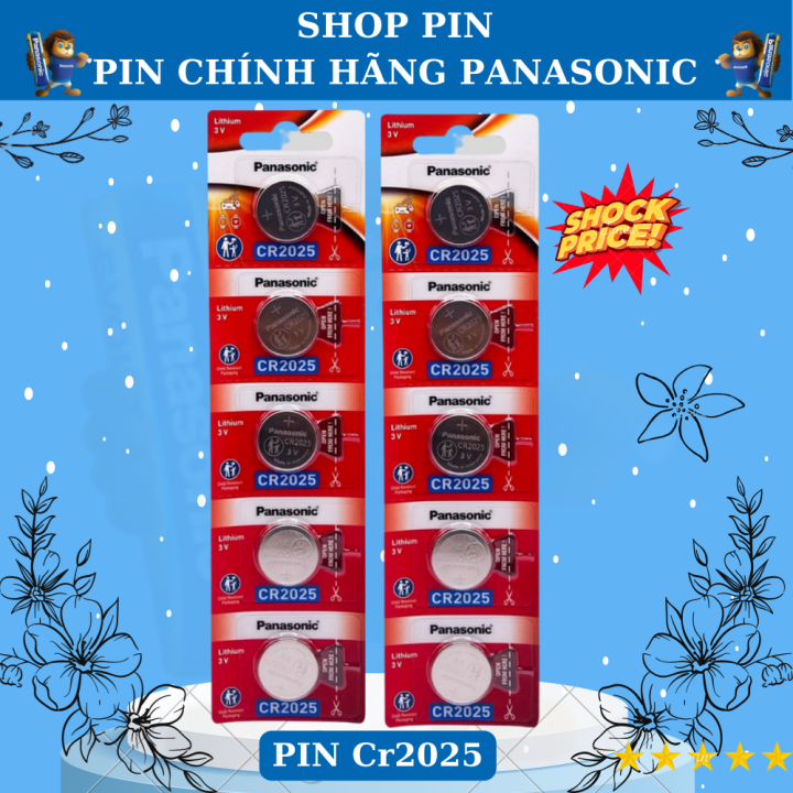 Pin MainBoard máy tính, đồ chơi, laptop… Panasonic Cr2025 3V nút khuy ...