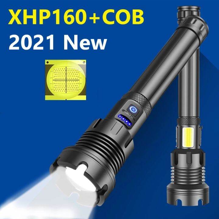 Super Bright Torch Light New Upgrade XHP160 Torch Light Powerful ...