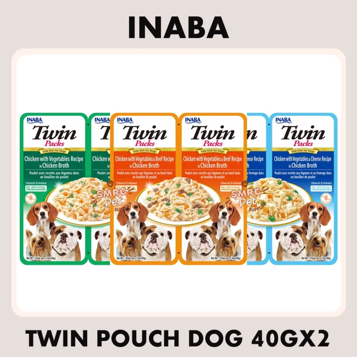 Inaba Twin Packs Chicken with Vegetable Recipe Wet Dog Food 40gx2 ...
