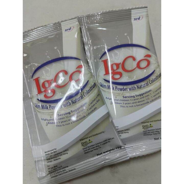 IgCo Skim Milk Powder with Natural Colostrum (10 sachets w/o box ...