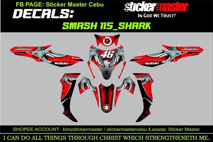 SMASH FULL DECALS SHARK CONCEPT | Lazada PH
