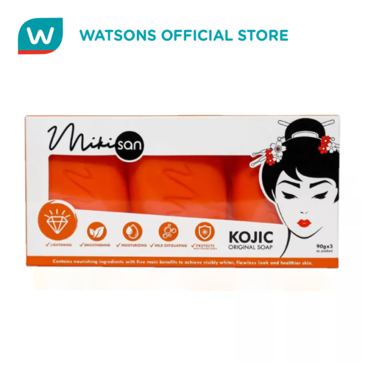 MIKI SAN Kojic Original Soap 90g x 3 Packed | Lazada PH