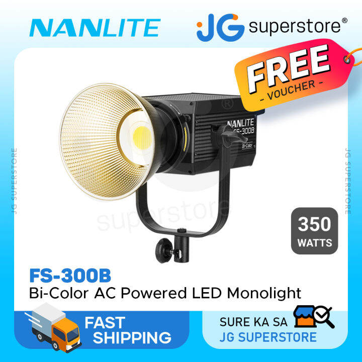 NANLITE FS-300B 350W Bi-Color AC Powered LED Monolight with Reflector ...
