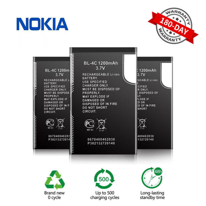 2pcs 1200 mAH BL 4C / 1500 mAh BL 5C Lithium Polymer Phone Battery For Nokia | Lazada PH