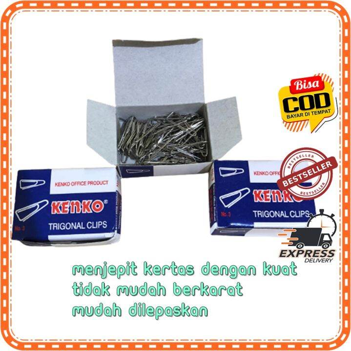 TRIGONAL CLIP/ NO.3 Paper ~o~ KENKO - PAPER CLIP PENJEPIT KERTAS MEREK ...