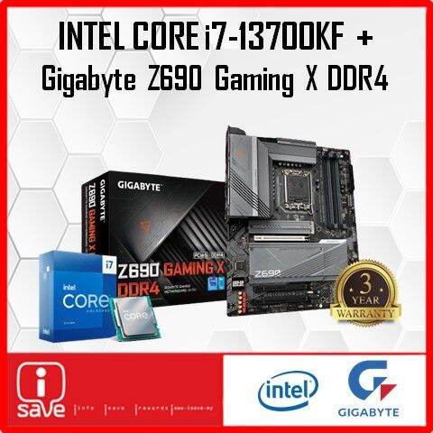 Gigabyte Z690 Gaming X DDR4 Z690 LGA1700 Motherboard + Intel 12TH GEN / 13TH GEN CORE I3 / I5 ...