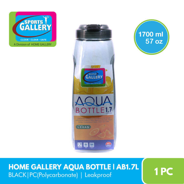 Home Gallery Aqua Bottle 1.7L / 1700ml | PC (Polycarbonate) | Leakproof | Wide Mouth Water ...