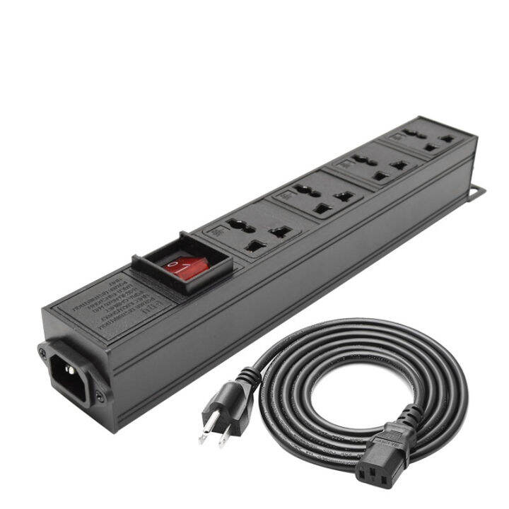 NEW PDU Power strip With switch control With 4 Ways Universal Outlet ...