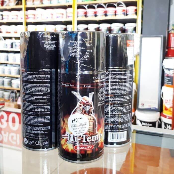 CAT KNALPOT PILOK SEMPROT BOTOL SPRAY SAMURAI HI TEMP TAHAN PANAS WARNA ...