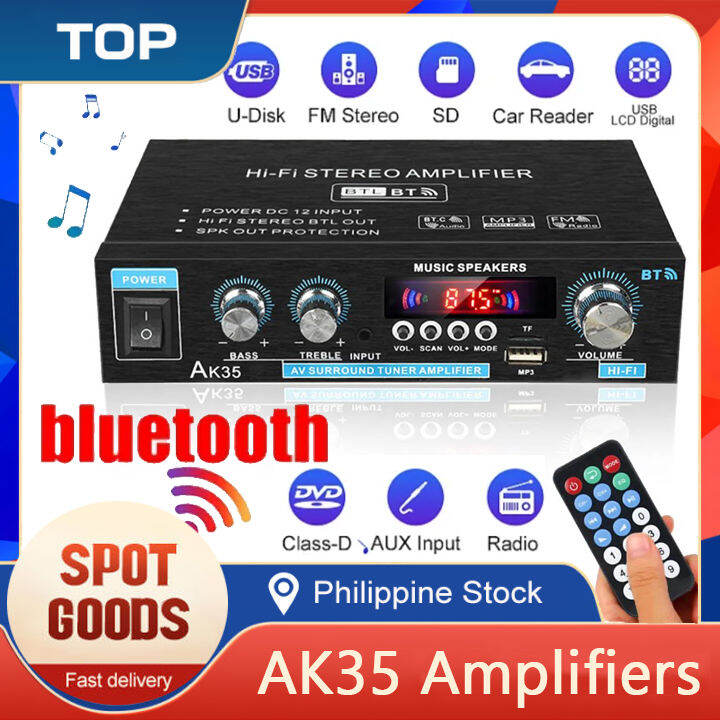 【Philippines Spot】AK35 800W Home Bluetooth Digital Amplifiers Audio 110 ...