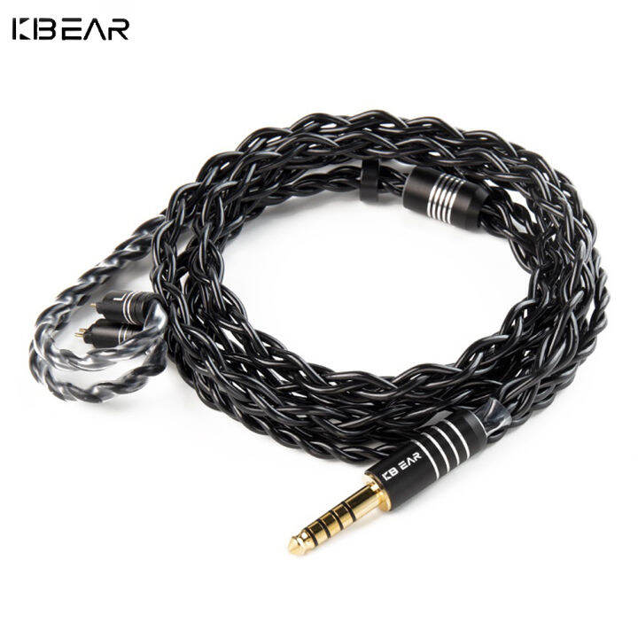 KBEAR Black Blade Earphone Upgrade Cable 2.5/3.5/4.4mm Plug 4 Core ...